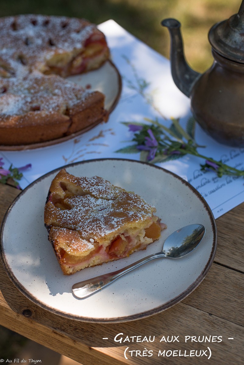 Gâteau aux prunes très moelleux - Au Fil du Thym