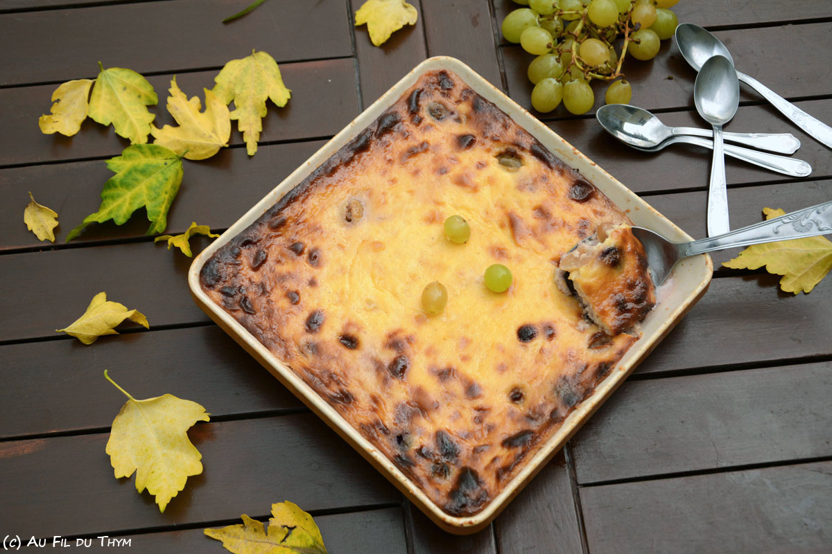 Gâteau au raisin frais et fromage blanc - Au Fil du Thym
