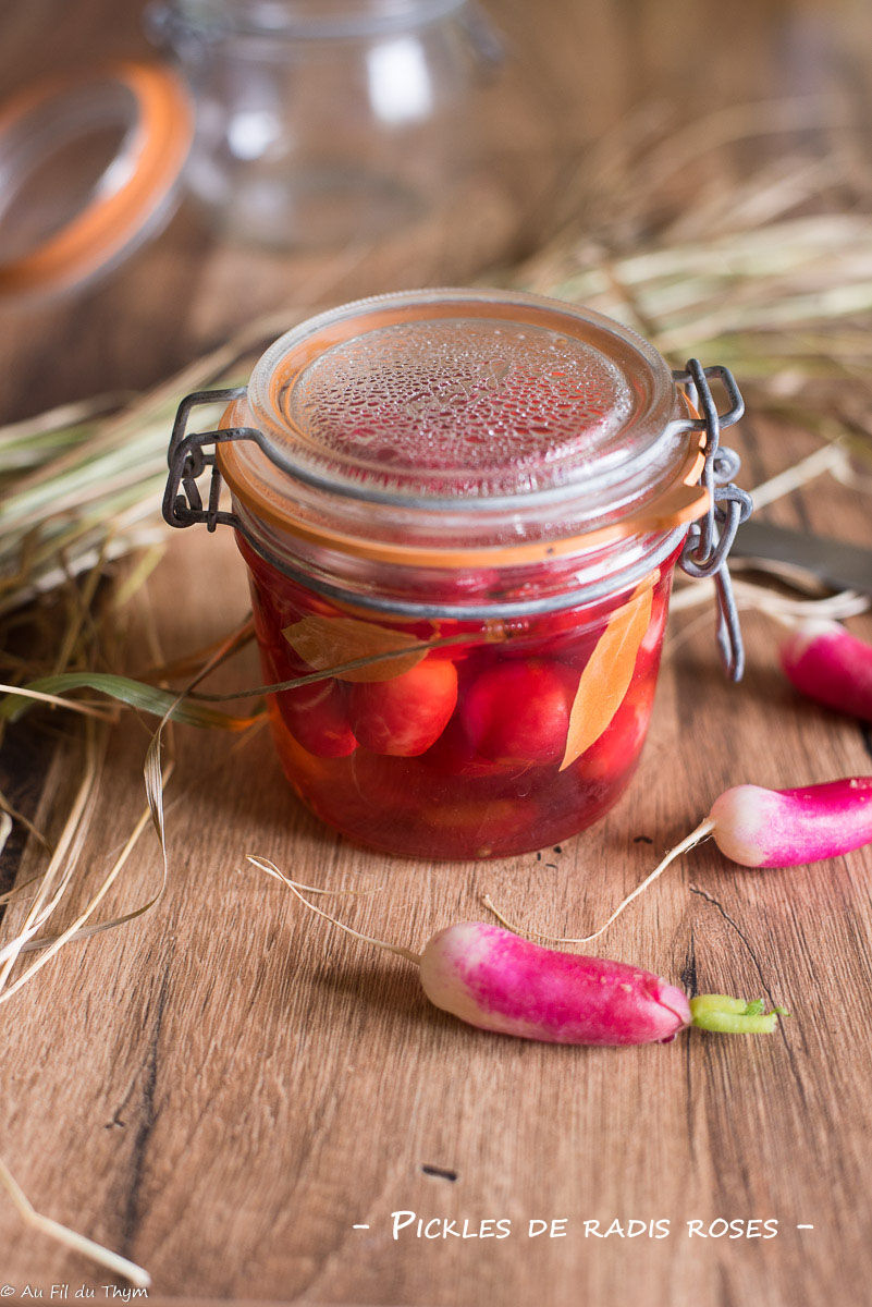 Pickles de radis roses - Au Fil du Thym