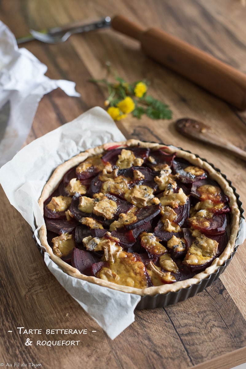 Tarte à la betterave et au bleu - Au Fil du Thym
