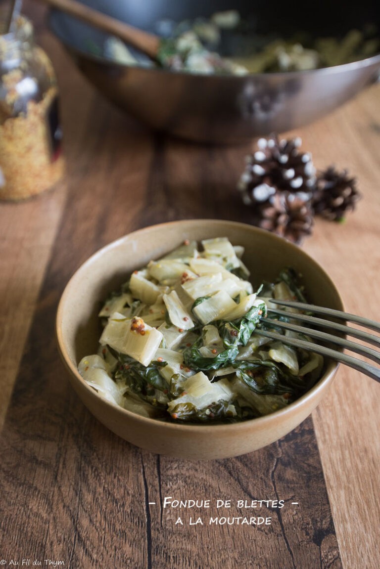 Fondue de blettes à la moutarde - Au Fil du Thym